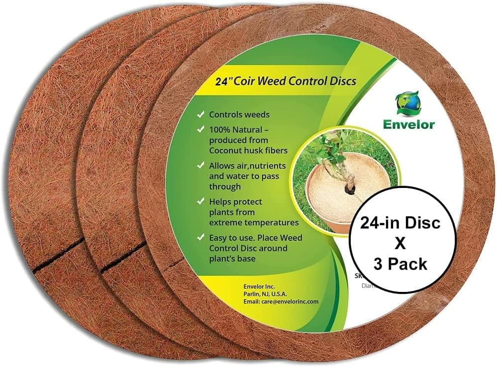 Envelor 3 pcs Coconut Fibers Mulch Ring 36 Inches Tree Protector Mat ...