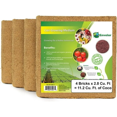 Gro-Med 2 Pack Coconut Coir Husk Chips Brick Coco Mulch Orchid Potting ...