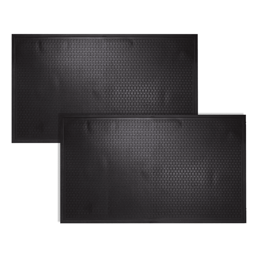 Envelor Maze Shoe Scraper Mat 2-Pack Doormat Outdoor Rubber Mat for ...