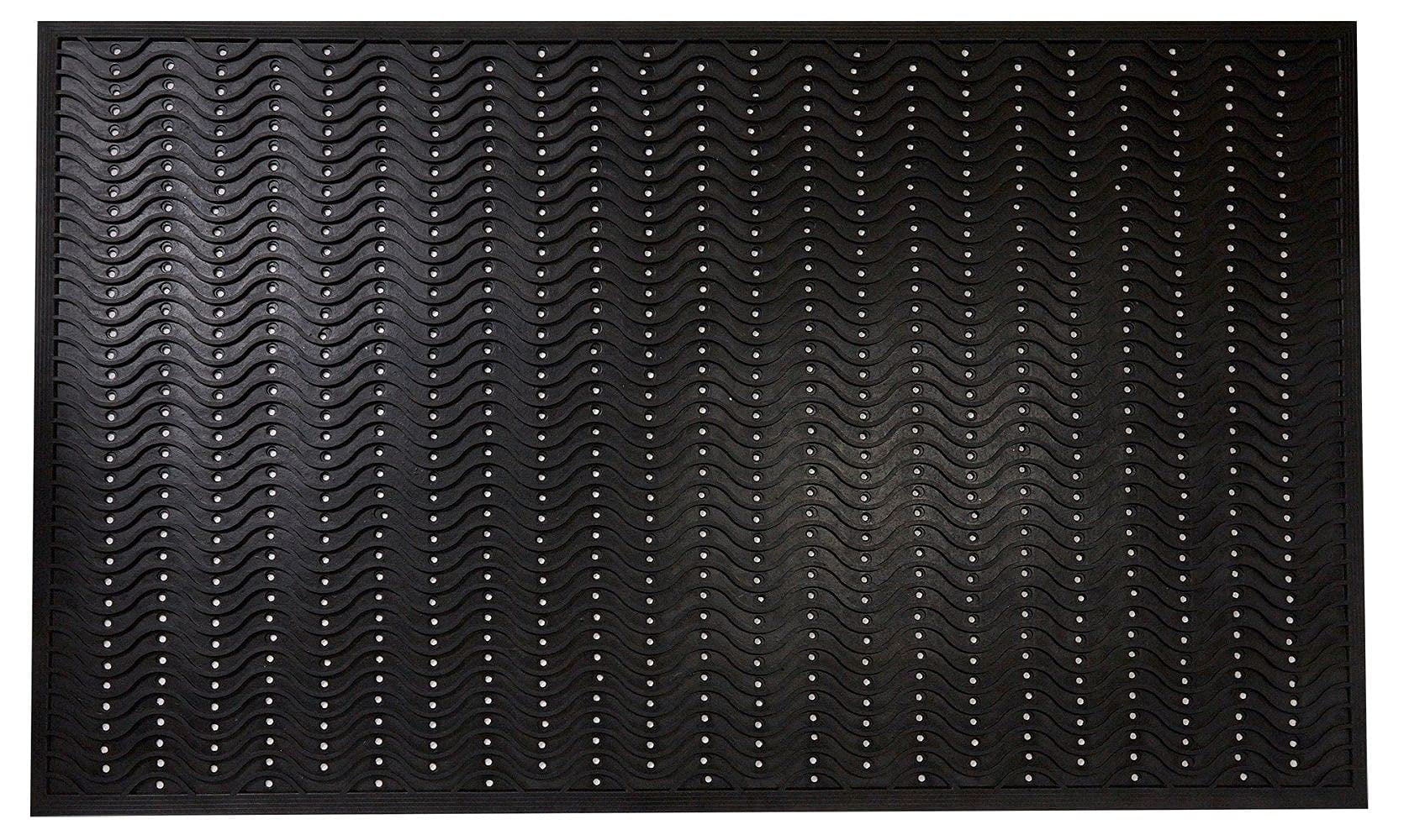 Envelor Wave Shoe Scraper Mat Doormat Outdoor Rubber Mat for Floor ...