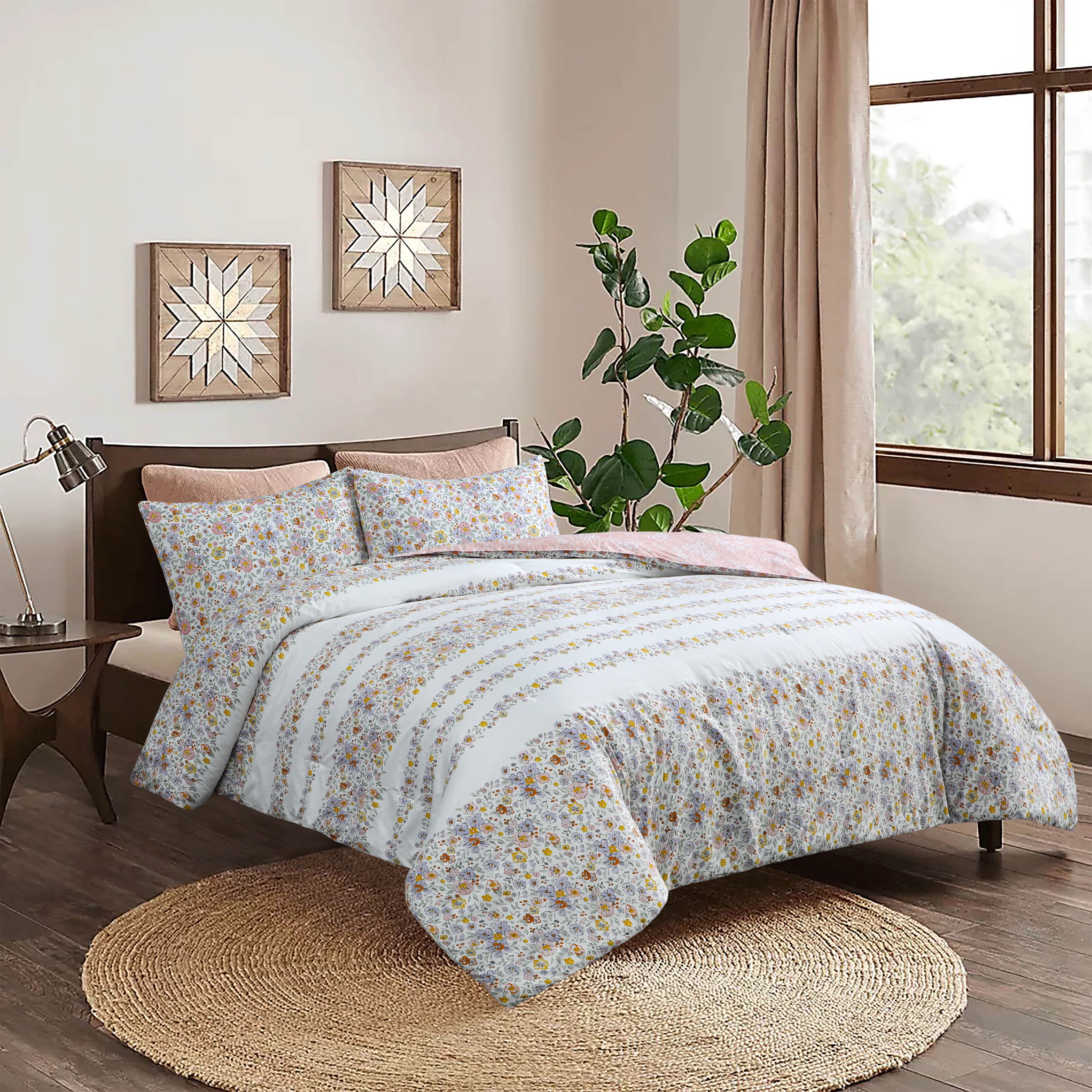 EnvioHome Full/Queen Size Microfiber Comforter Set - 3 Piece, All ...