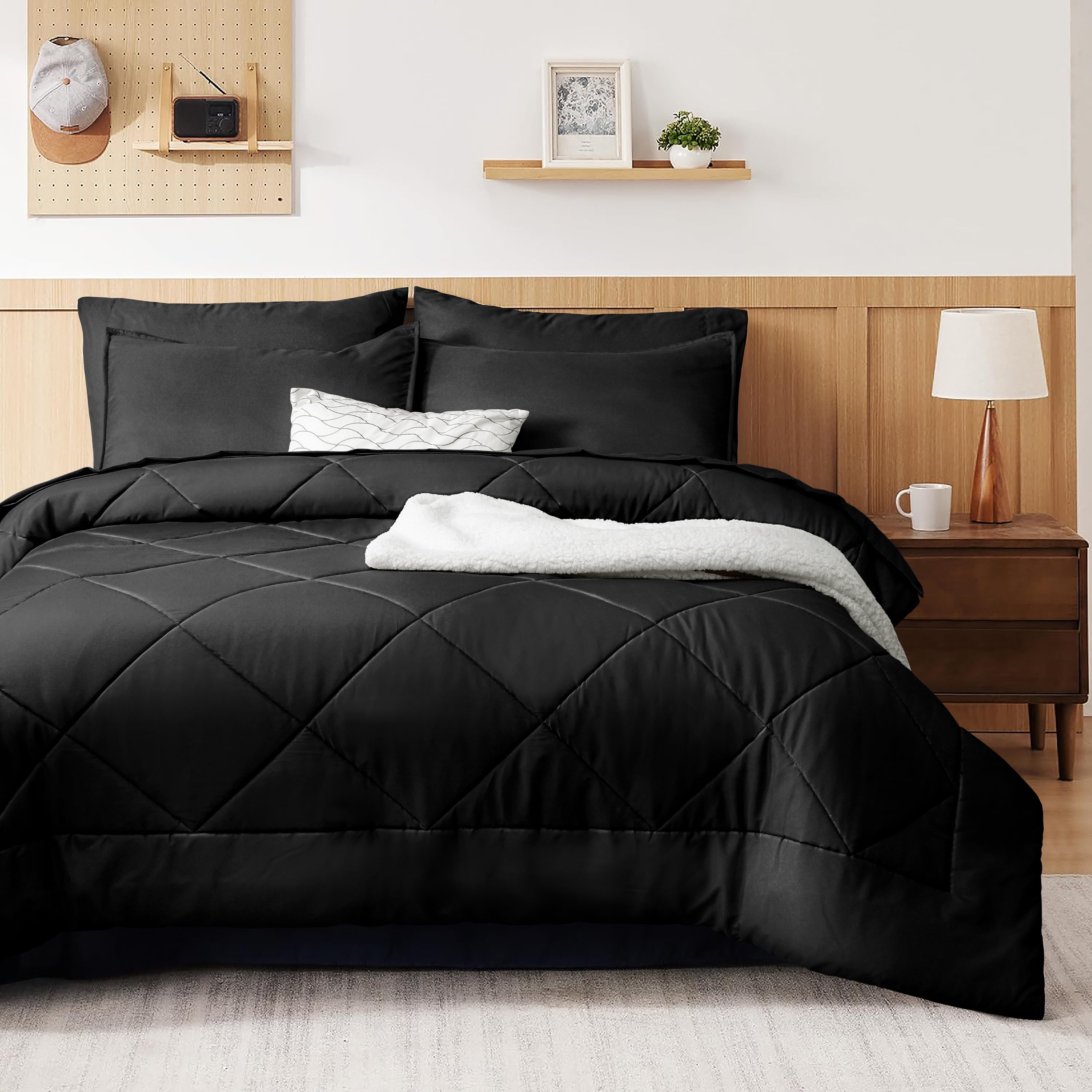 EnvioHome Twin Size 5 Piece Microfiber Comforter Set for All-Season ...