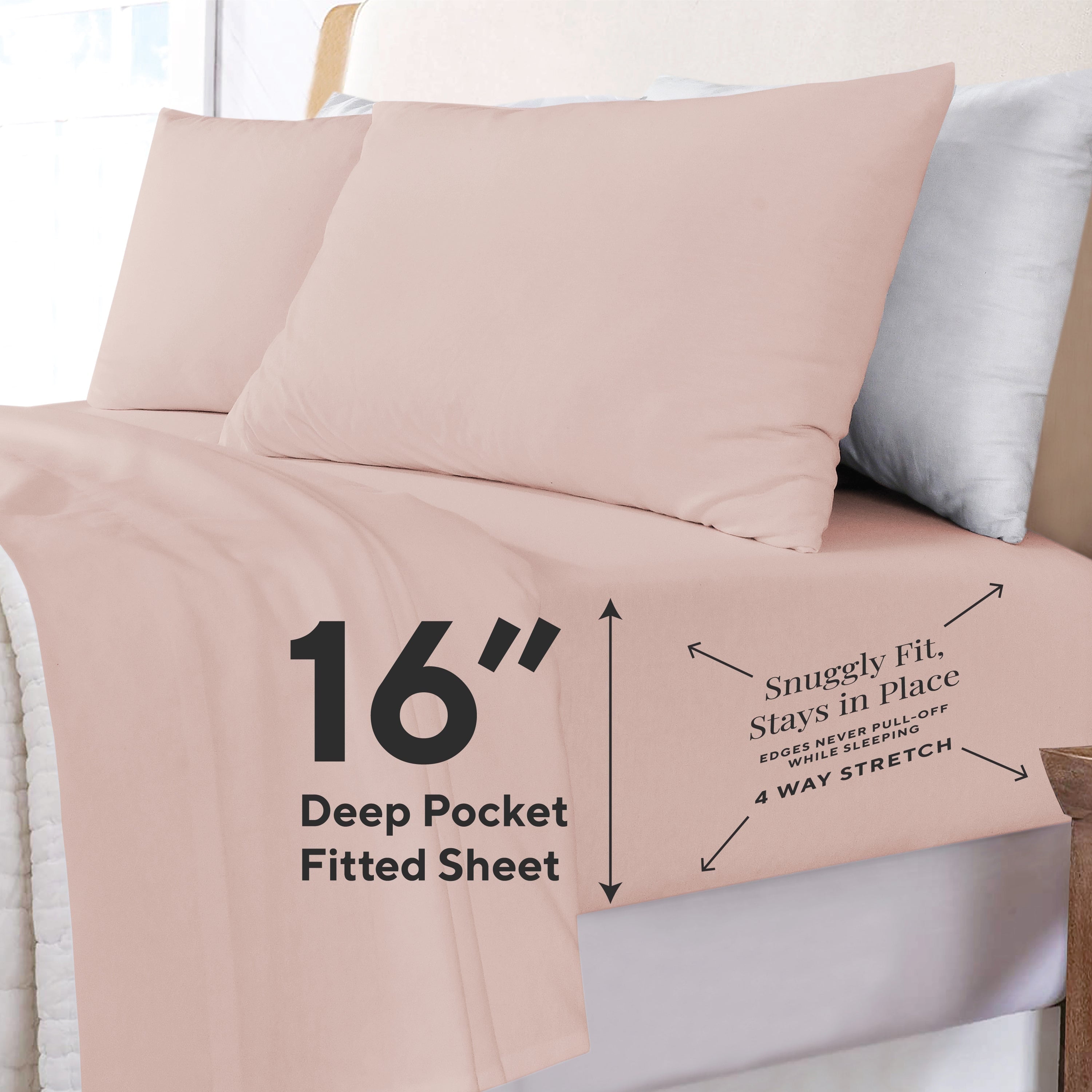 Enviohome Full Size Jersey Sheet Set | Luxury 100% Cotton Bed Sheets ...