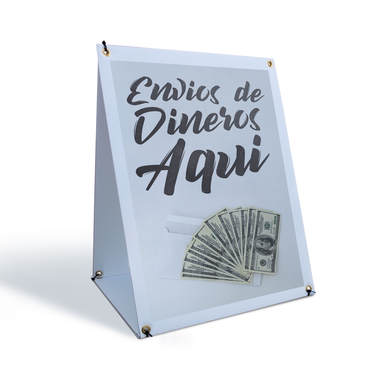 Envios de Dineros Aqui Sidewalk Sign 24 Inch x 36 Inch A-Frame Images ...