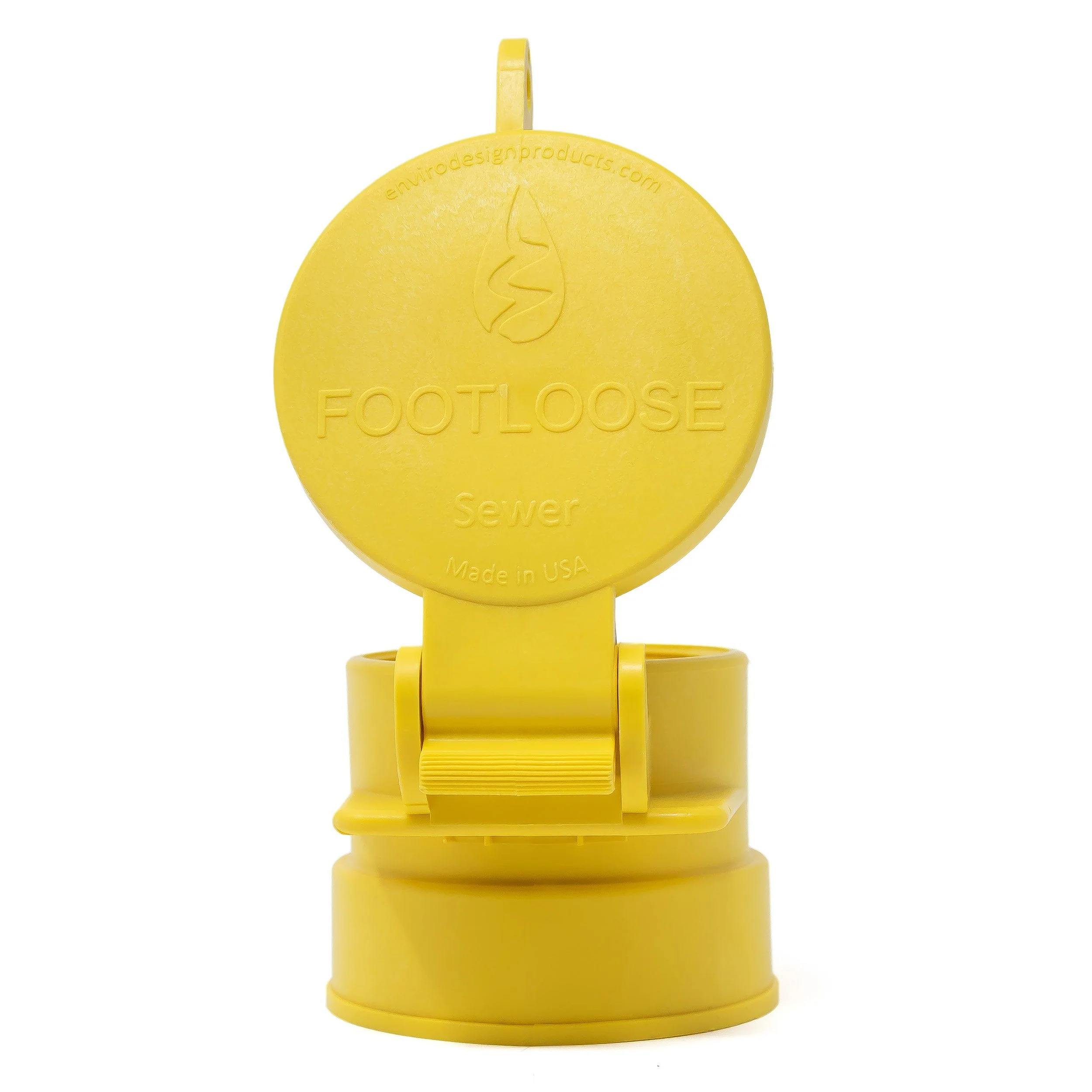 Enviro Design FootLoose RV Sewer Cap, Waste Trailer 4inch Yellow Female ...