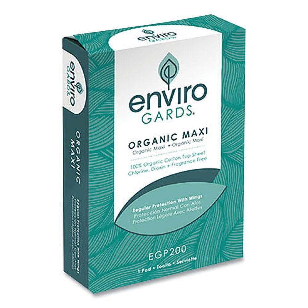 Enviro Gards Organic Maxi Pad, Regular, 200/Carton | Bundle of 2 ...