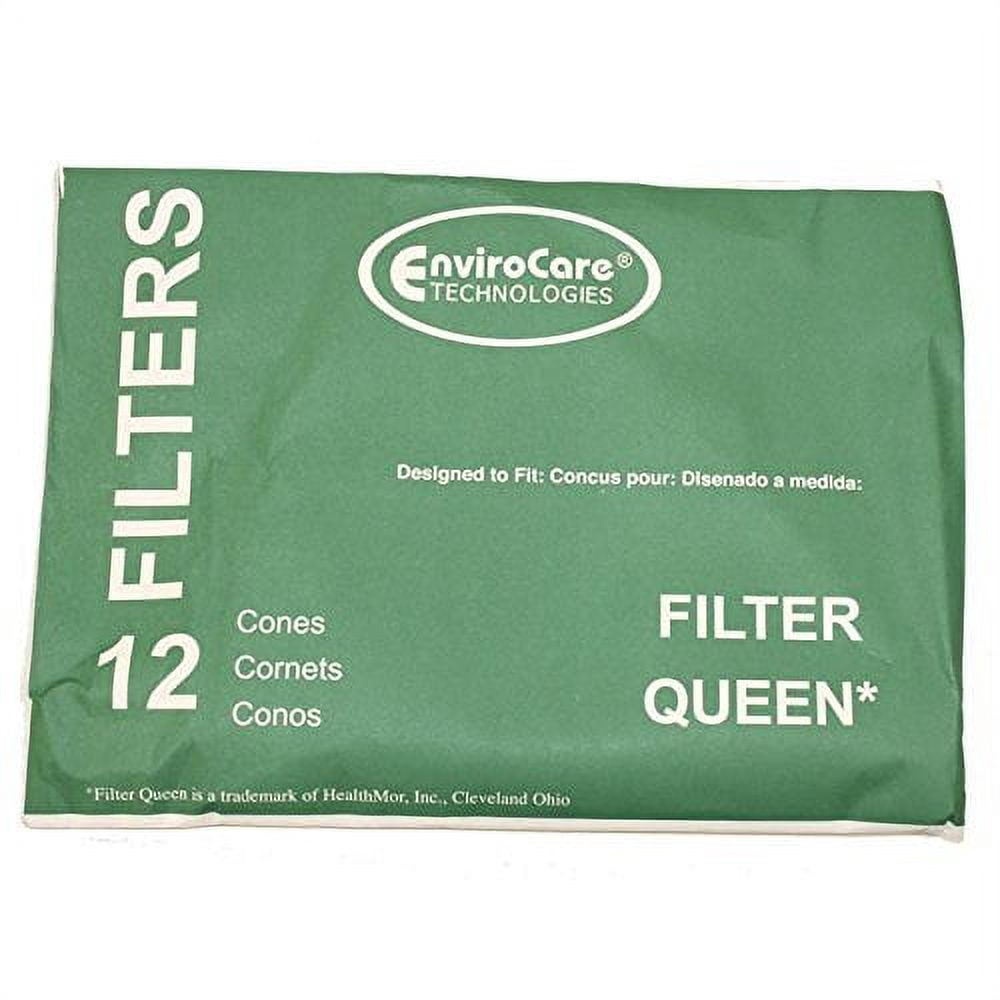 EnviroCare CONE Compatible with Filter Queen 12 PacK W/2 DISC FILTERS ...