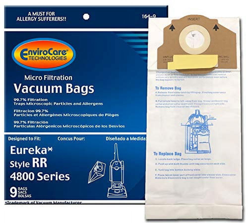 EnviroCare Eureka RR Vacuum Bags, 9 Pack, Micro Filtered, 99.97% ...