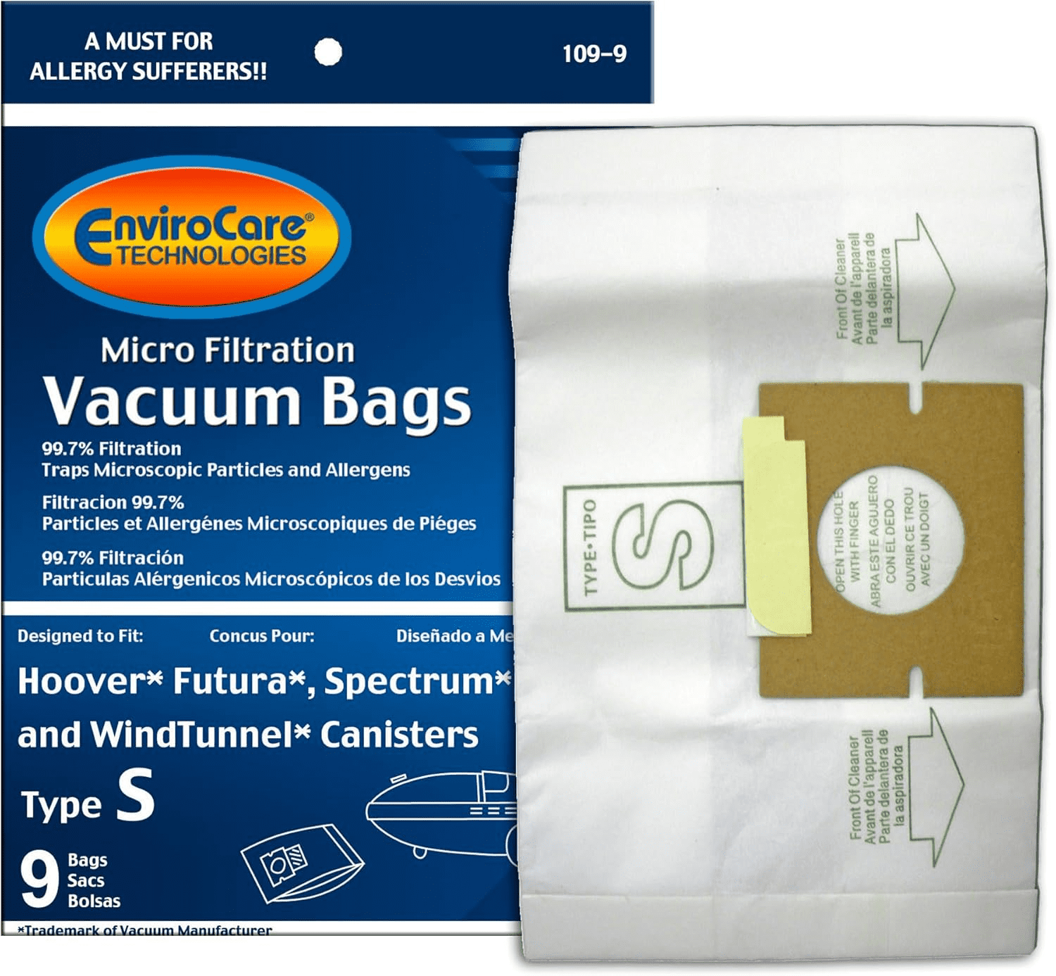 EnviroCare Replacement Micro Filtration Vacuum Cleaner Dust Bags made ...