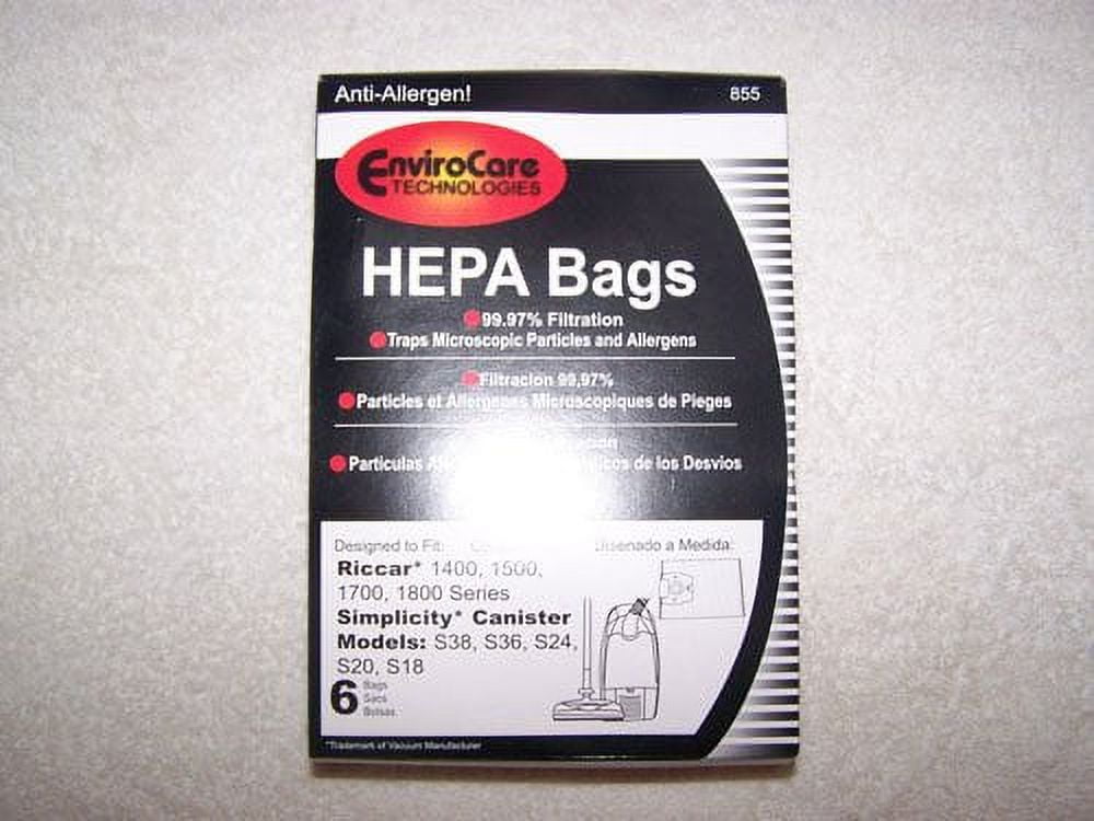 EnviroCare Replacement Vacuum Bags Designed to Fit Riccar 1400, 1500 ...