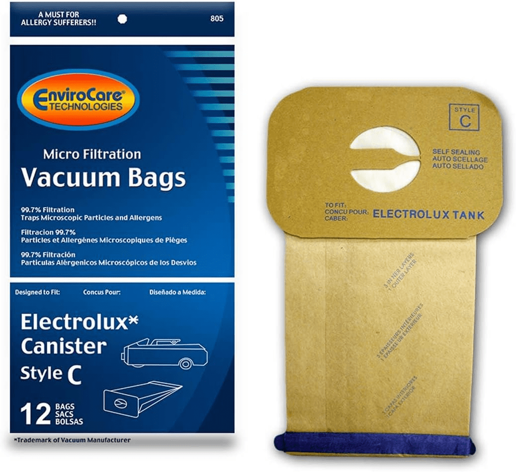 EnviroCare Vacuum Bags for Electrolux Canister - Style C - Generic (Bag ...
