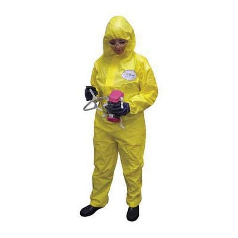 EnviroGuard Chemsplash Attached Hood Coveralls, Yellow, Regular, X ...