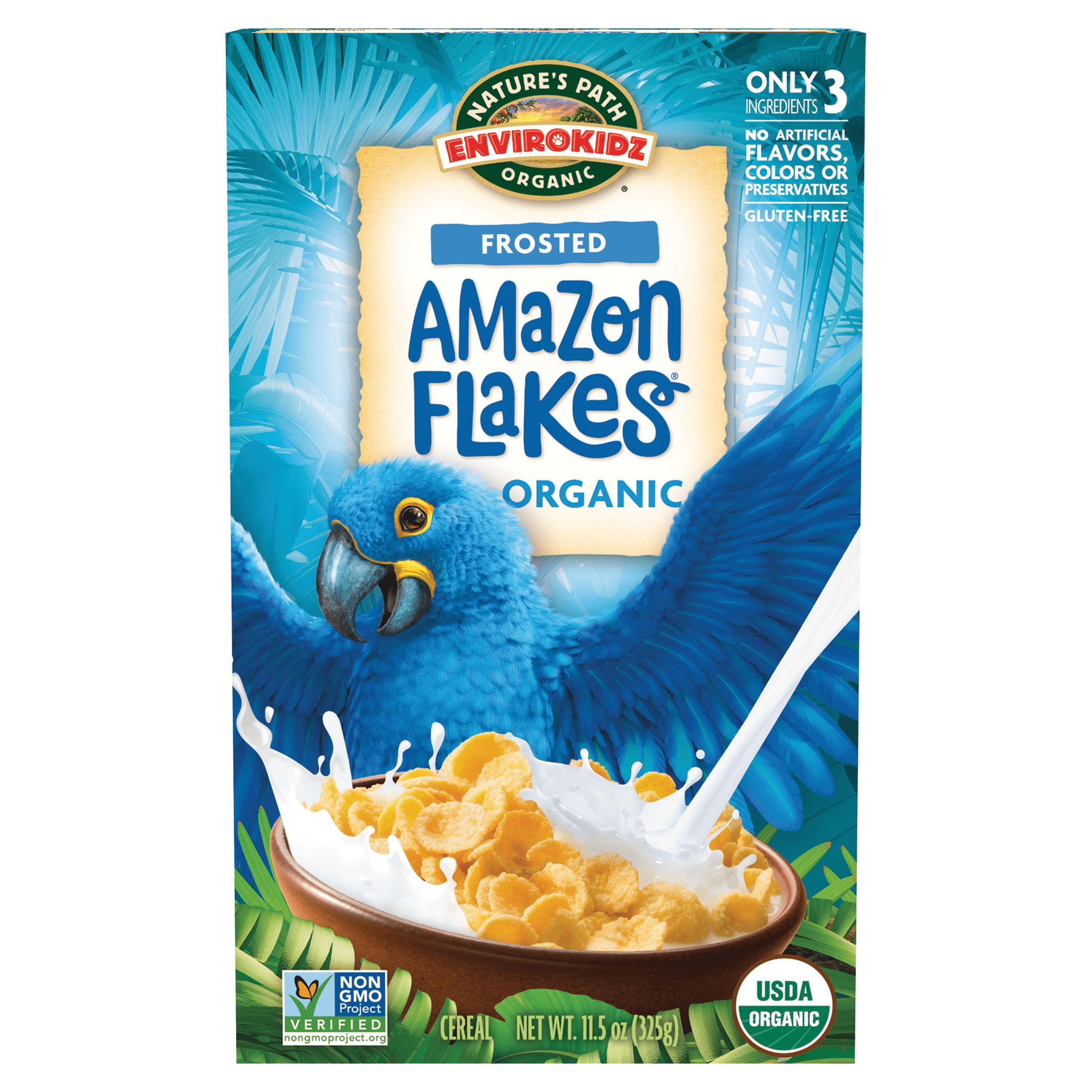 (6 pack) Natures Path EnviroKidz Organic Breakfast Cereal, Amazon Frosted Flakes, 11.5 oz Box ...