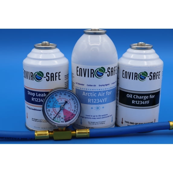 Arctic Air Auto A/C Vehicle Conditioner Recharge Kit R1234YF: Stop Leak ...