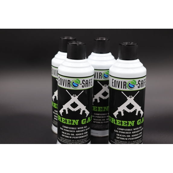 Envirosafe Airsoft Green Gas Refill, 4 Air Canisters, 13.5fl Oz for ...