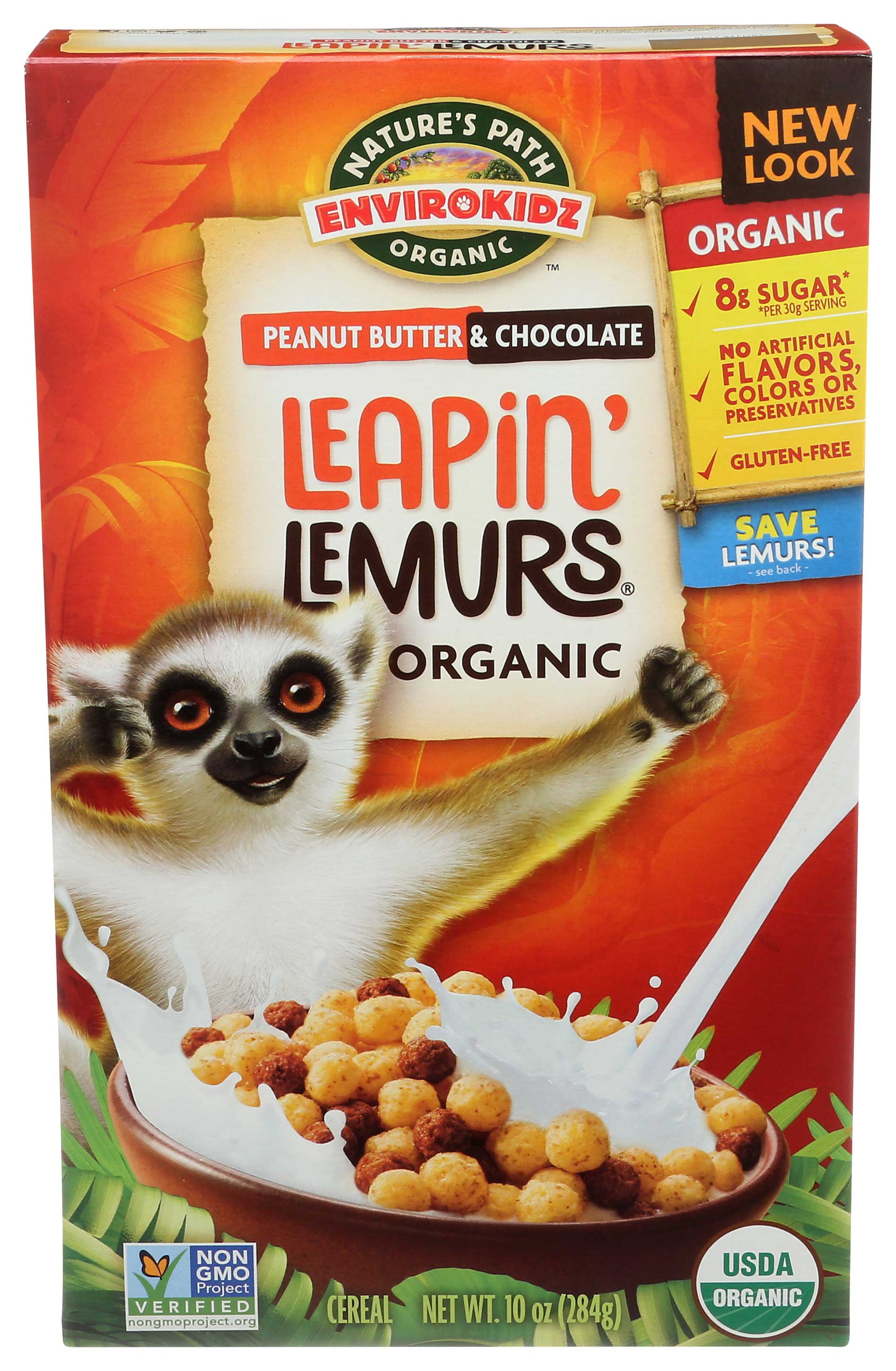 Envirokidz Organic Peanut Butter and Chocolate Leapin Lemurs Cereal, 10 Ounce -- 12 per case ...