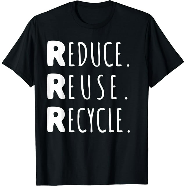 Environment Earth Day - Reduce Reuse Recycle Short T-Shirt - Walmart.com