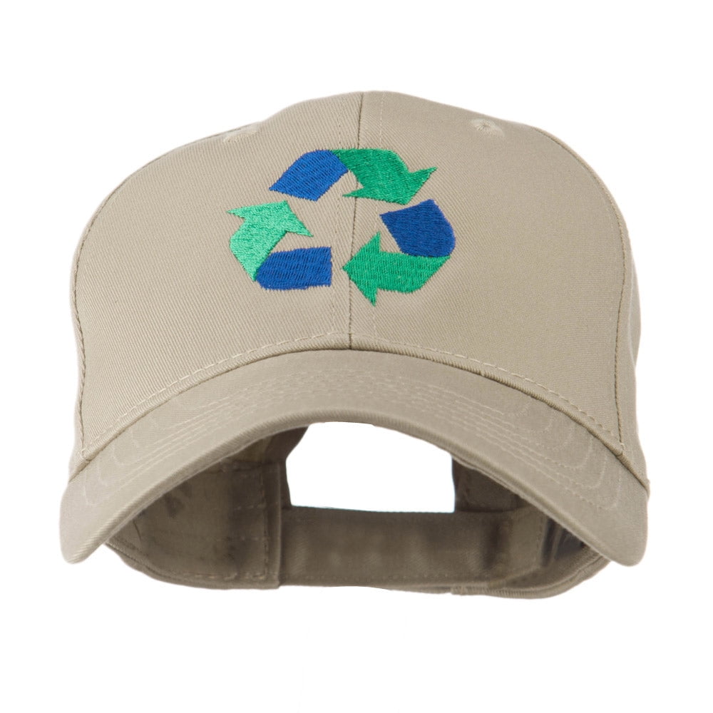 Environment Friendly Recycle Logo Embroidered Cap - Khaki OSFM ...