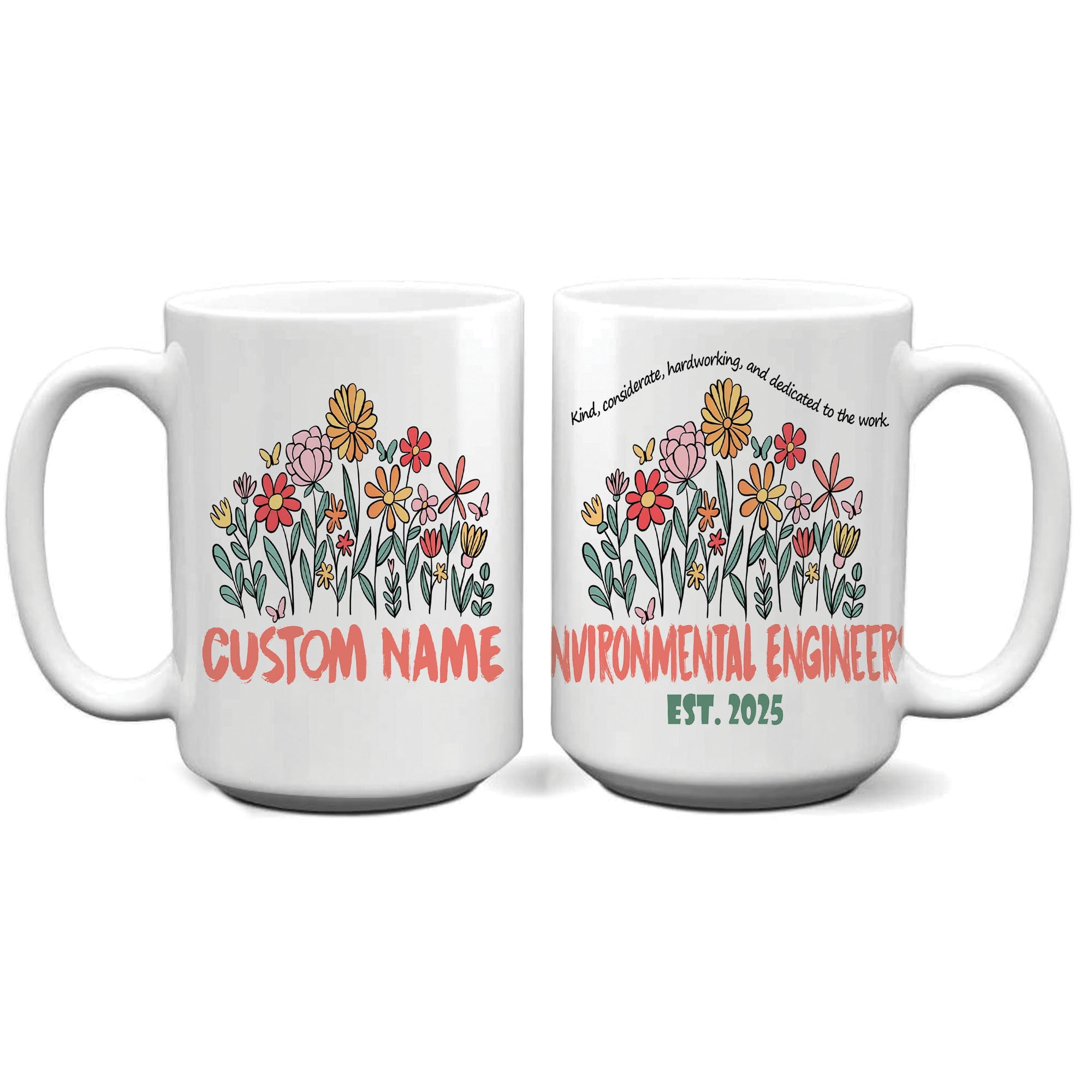 Environmental Engineer Mug – Custom Name Ceramic Cup – Perfect Gift for ...