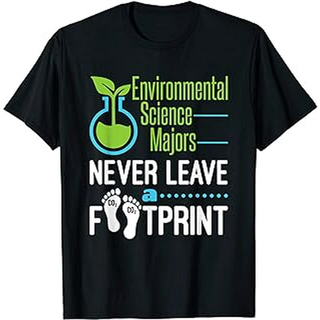 Environmental Science Major Student Funny Carbon Footprint T-Shirt ...