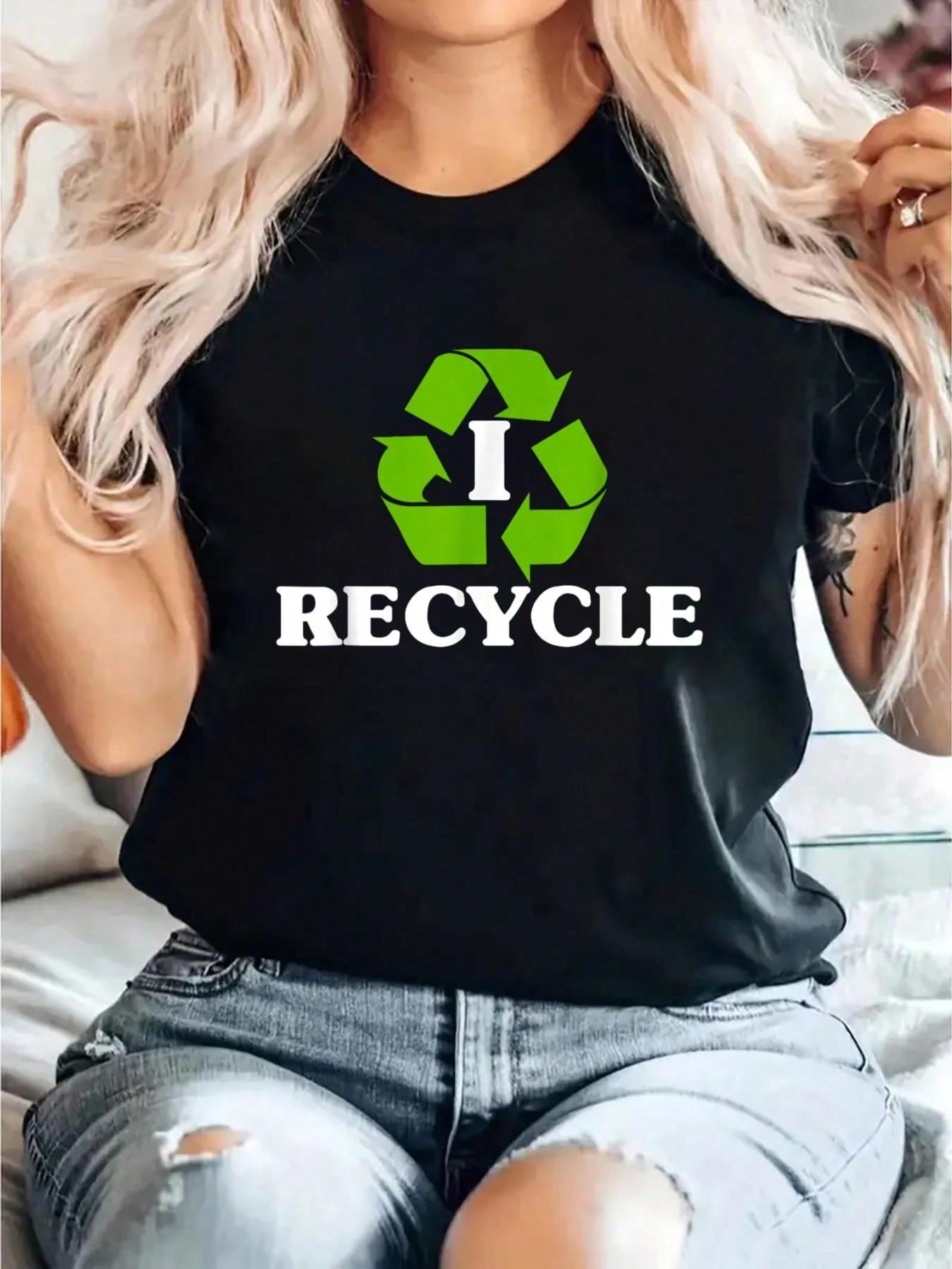 Environmentalist I Recycle Symbol Graphic Unisex Short Sleeve Cotton ...