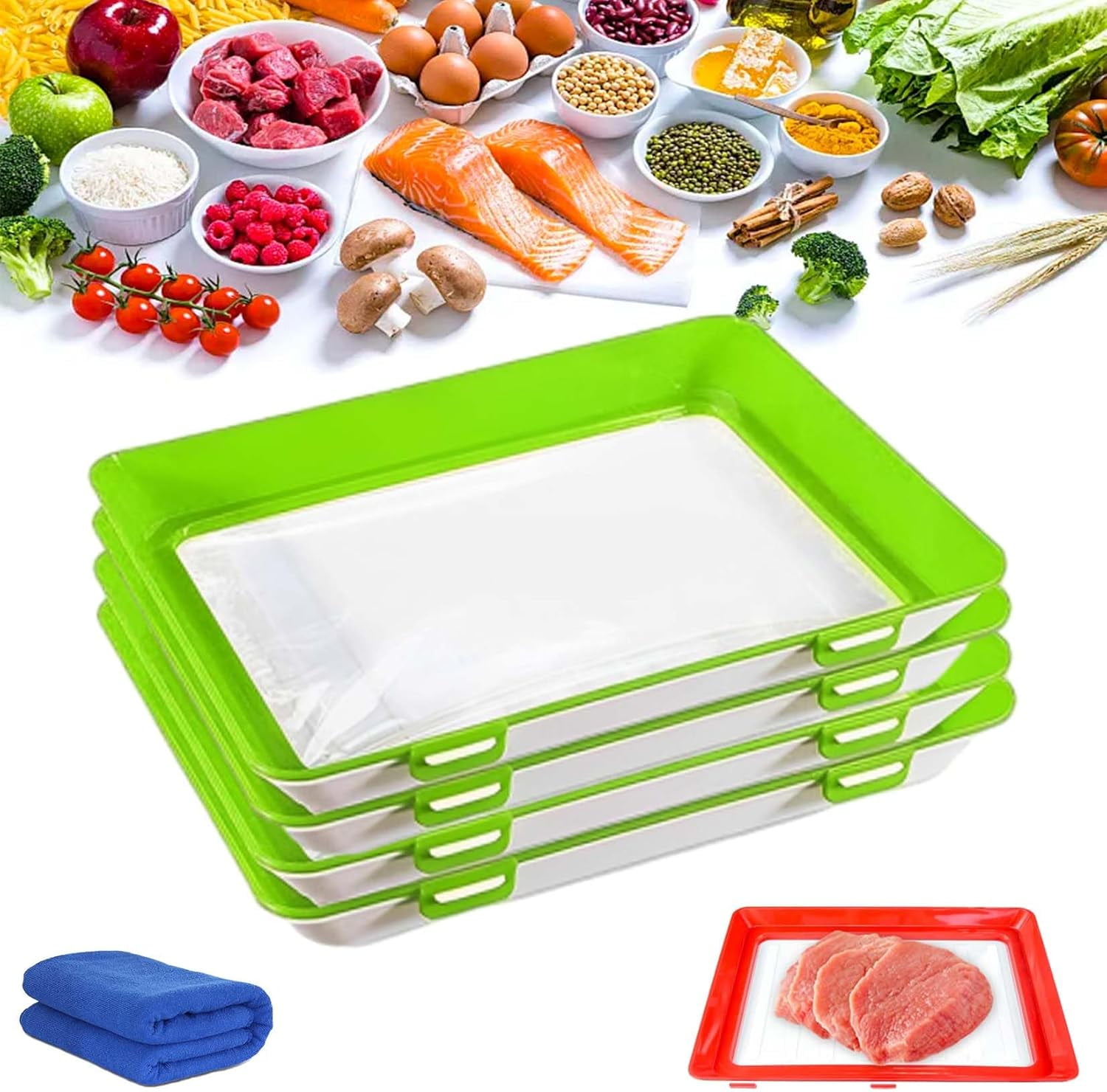Environmentally Friendly Design - Reusable Food Preserving Tray, Food ...