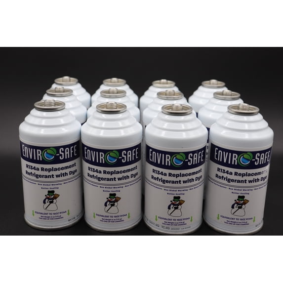Envirosafe R134a, R134, R-134a Replacement Refrigerant with (Dye), Case ...