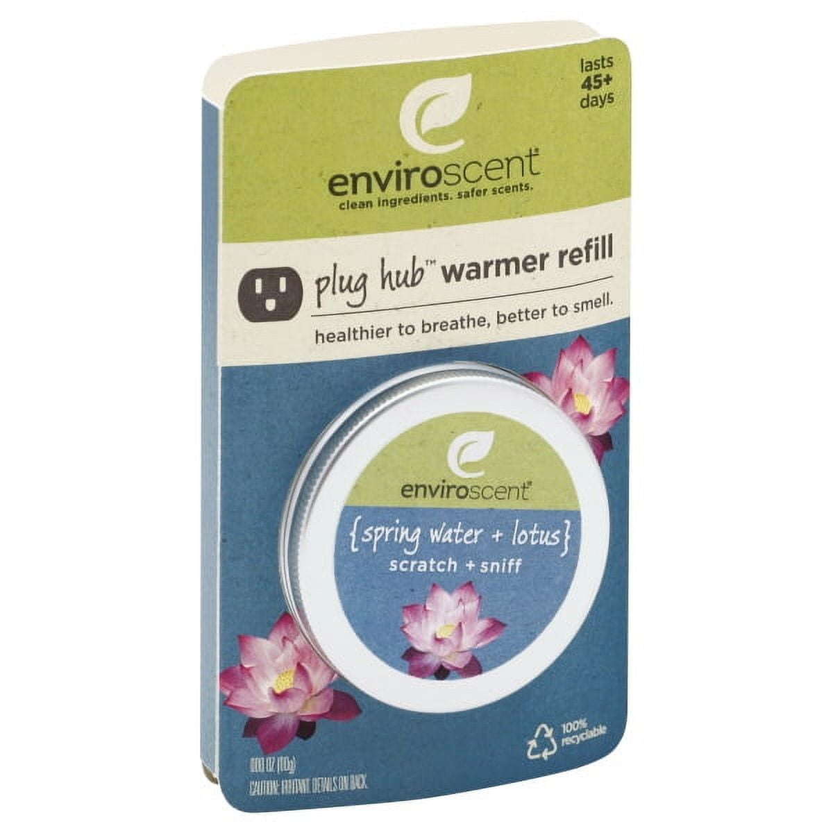 Enviroscent Water Lotus Fragrance Plug Pod Warmer Scent Refill - Pack ...