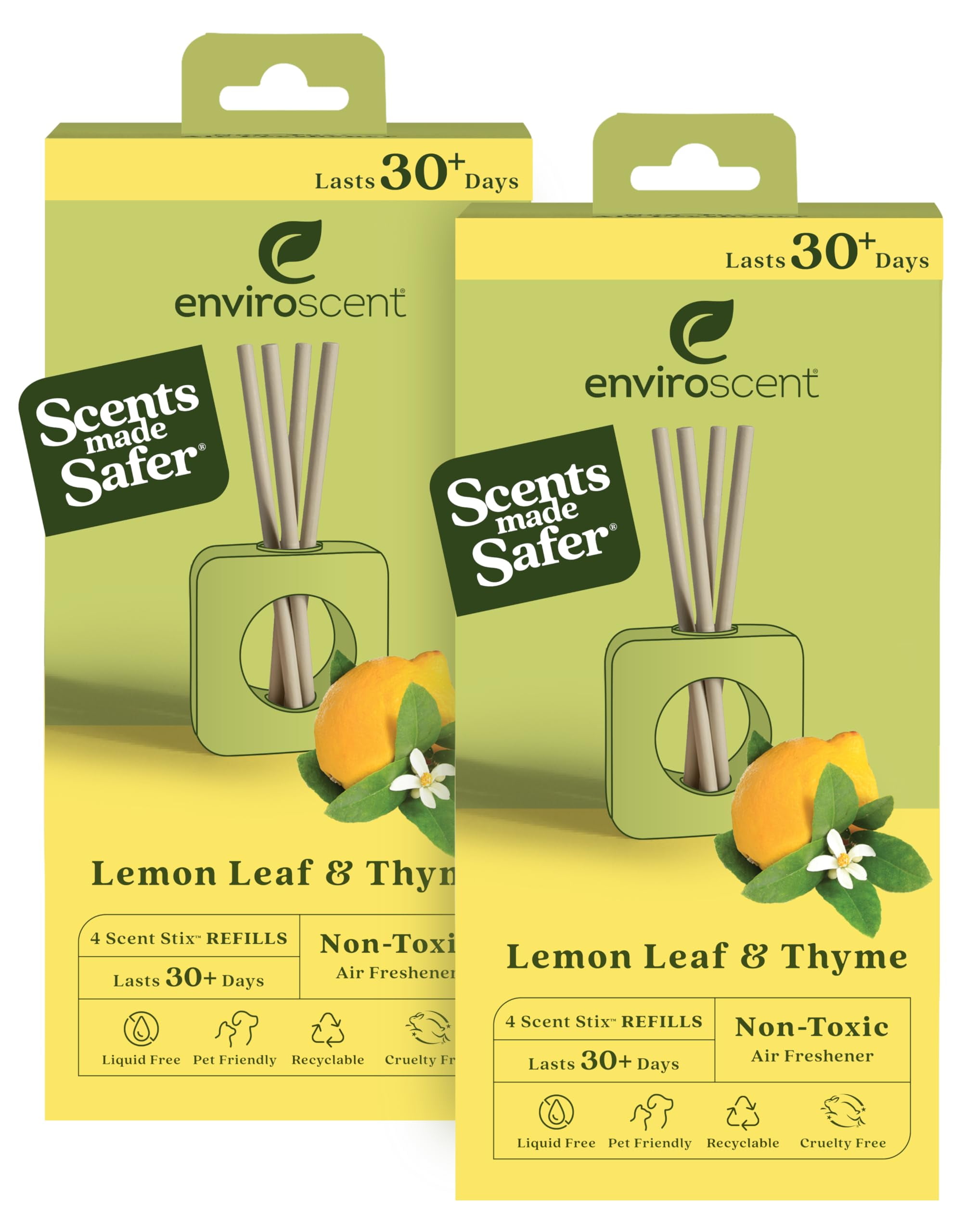 Enviroscent Non-Toxic Air Freshener for Home (Lemon Leaf & Thyme) Essential Oil Diffuser | Air ...