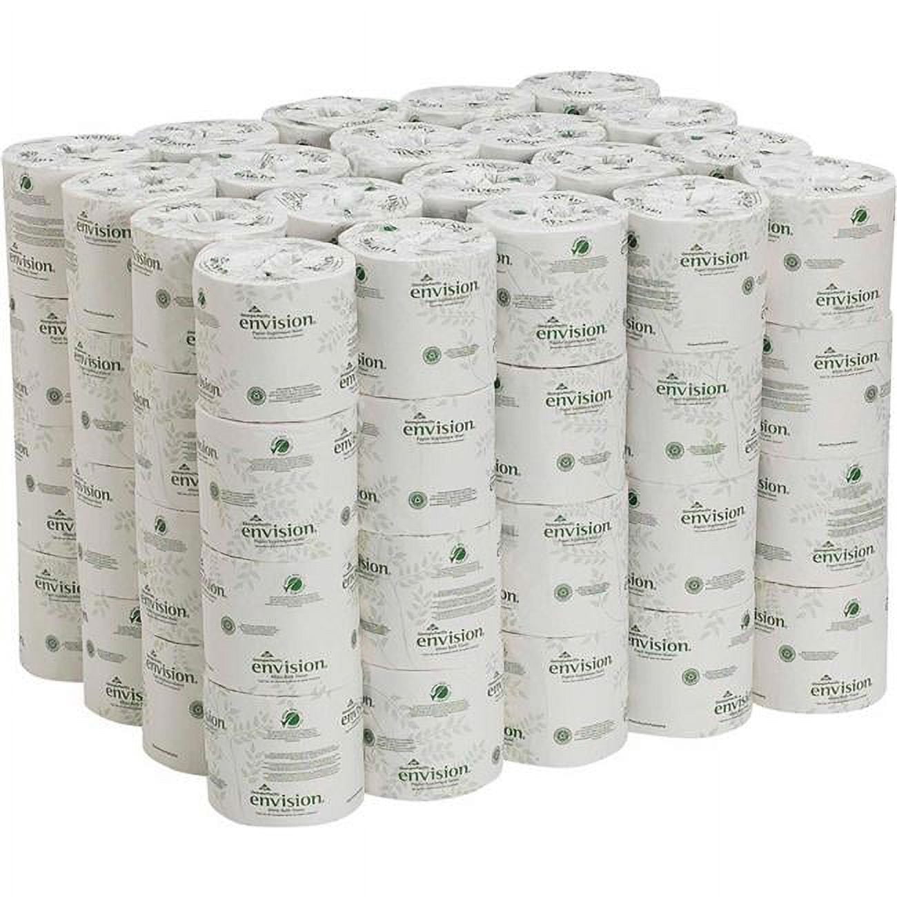 Envision White 2-Ply Embossed Bathroom Tissue - 550 Sheets per Roll, 80 ...