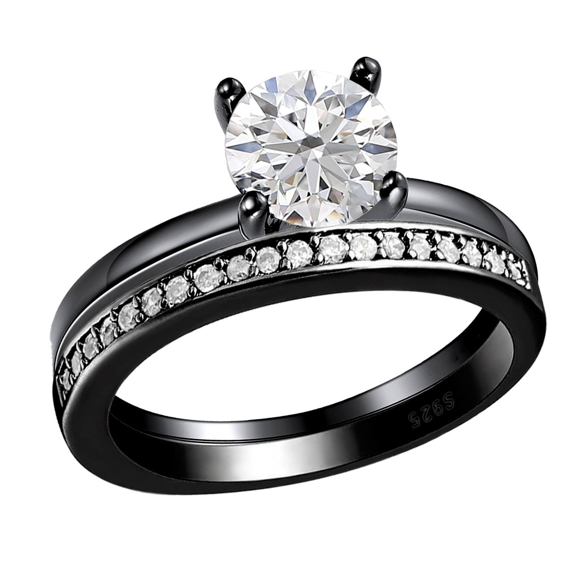 Envy Wedding Ring Set for Women 1.25Ct Solitaire Engagement Matching ...