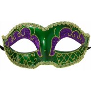 Gold Purple Green Venetian Fantasy Small Masquerade Mardi Gras Mask ...