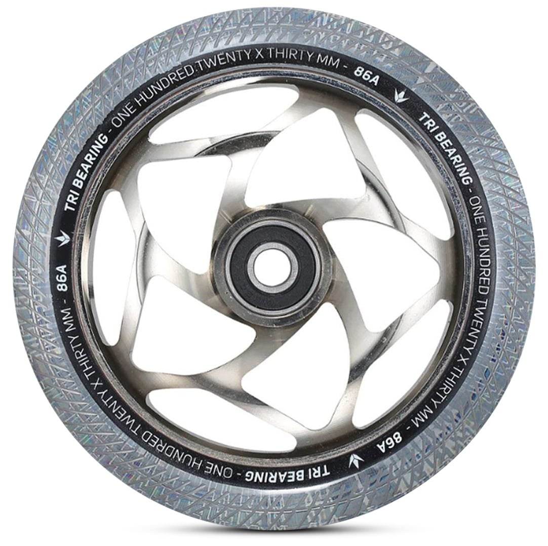 Envy Tri Bearing Wheels - 30mm Wide Clear and Silver - Walmart.com