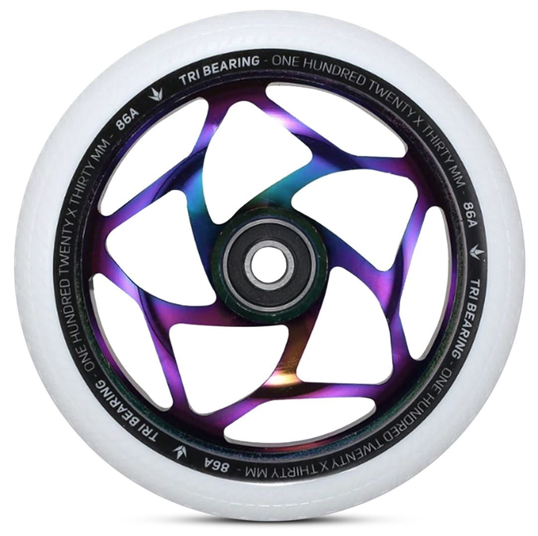 Envy Tri Bearing Wheels - 30mm Wide White and Neo Chrome - Walmart.com