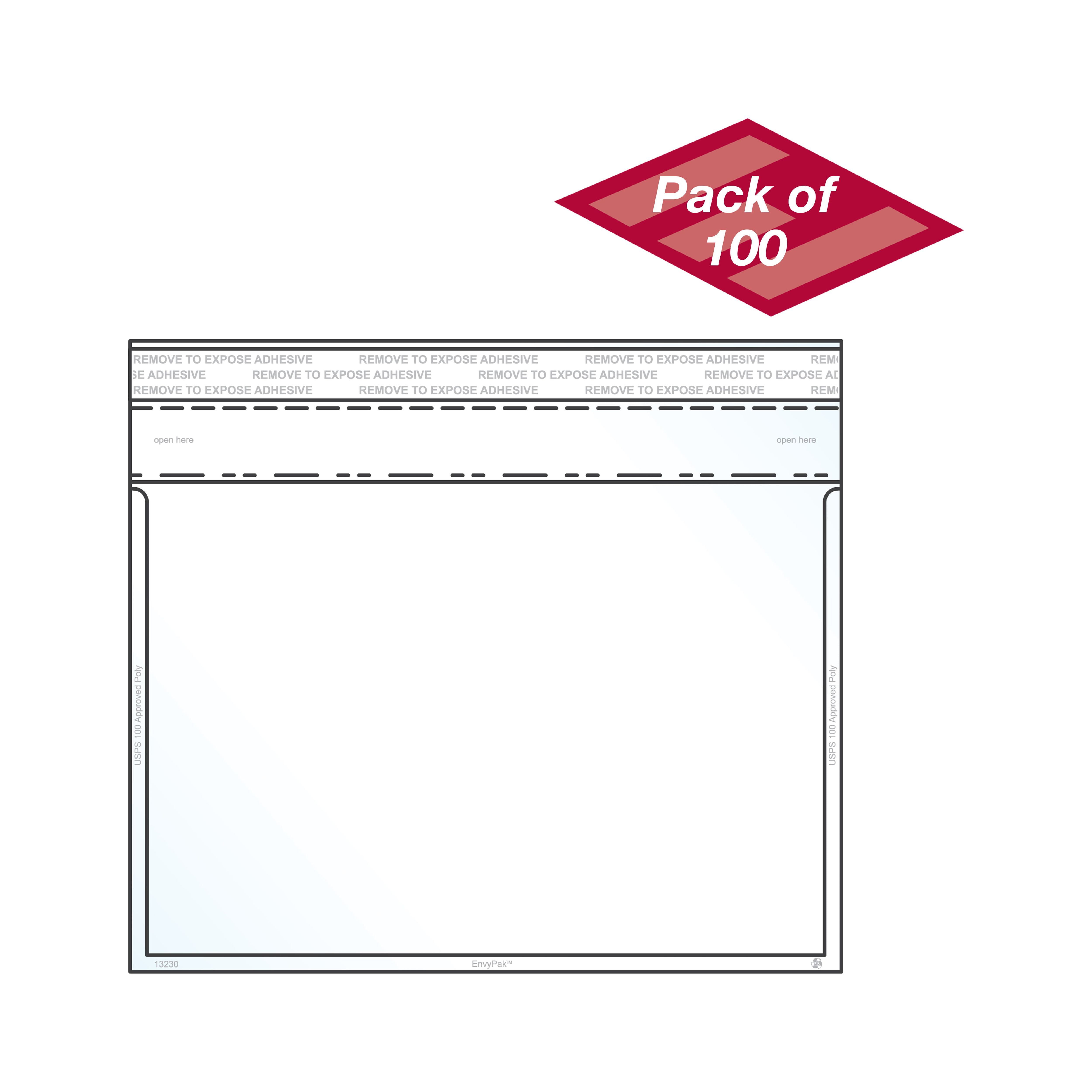EnvyPak Clear Booklet, Photo & Postcard Envelope - Permanent Peel and ...