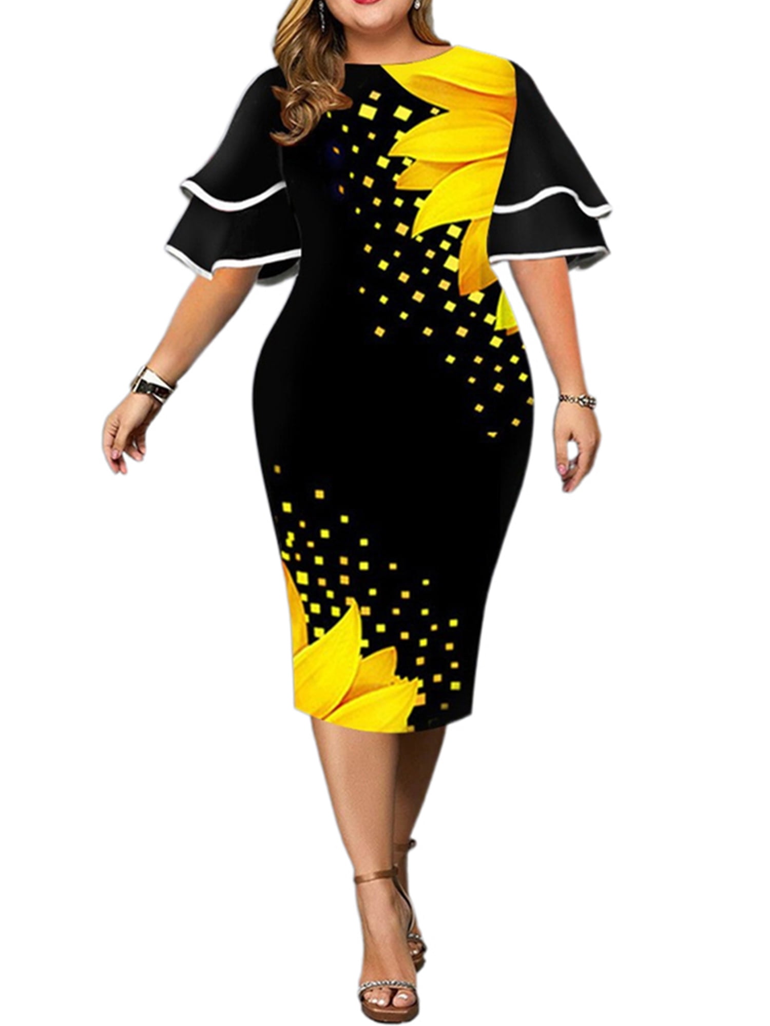 Enwejyy Women Party Cocktail Formal Dress Ball Gown Colorblock Short ...