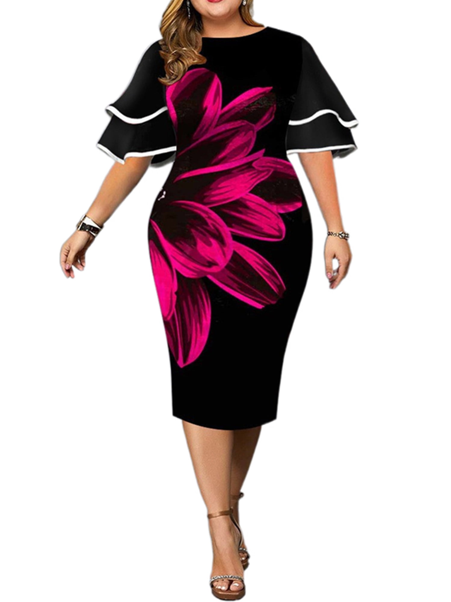 Enwejyy Women Party Cocktail Formal Dress Ball Gown Colorblock Short ...