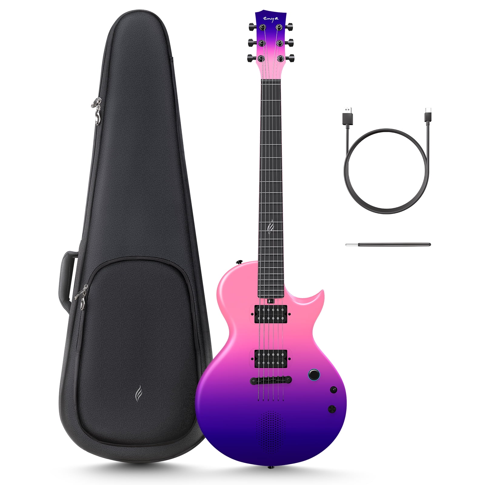Enya Electric Guitar Nova Go Sonic Smart Electric Carbon Fiber Guitarra with 10W Wireless ...