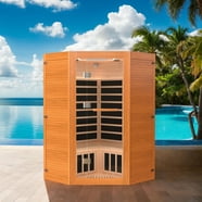 HOSAUNA Outdoor Sauna 2 Person Sauna Outdoor Infrared Sauna for Home 1800W Outdoor Saunas ...