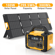Litheli Portable Power Station B300SE Solar Generator, 288Wh Backup Lithium Battery, 300W Pure ...