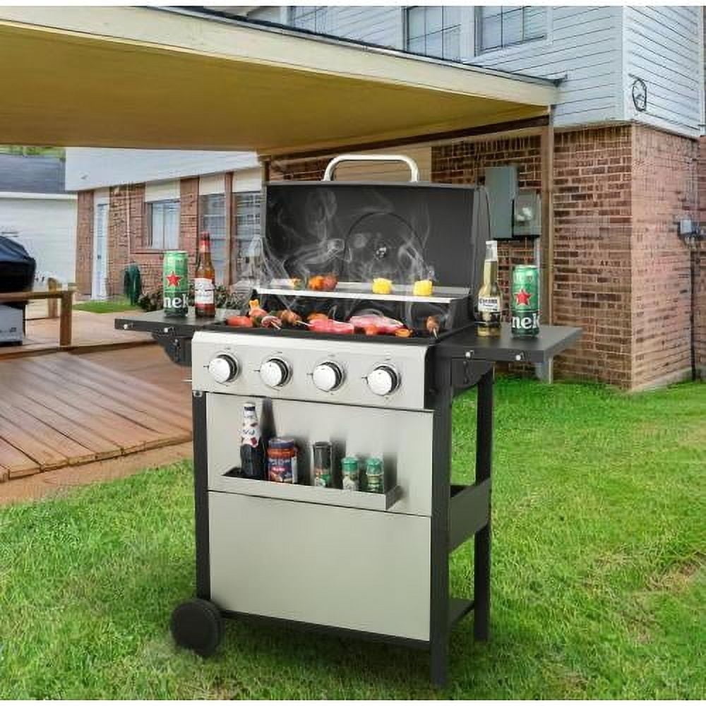 Enyopro 4-Burner Propane Gas Grill, 34200 BTU BBQ Grill with Foldable ...