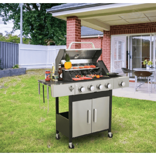Enyopro 4-Burner Propane Gas Grill with Side Burner, 46790 BTU BBQ ...