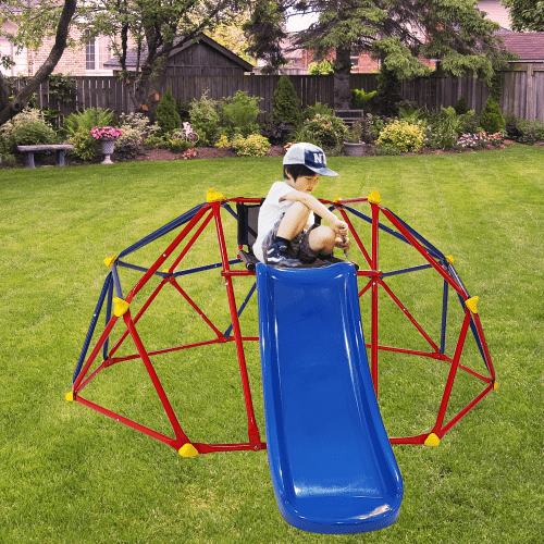 Enyopro 6ft Dome Climber with Slide - Outdoor Play Structure for Kids 3 ...