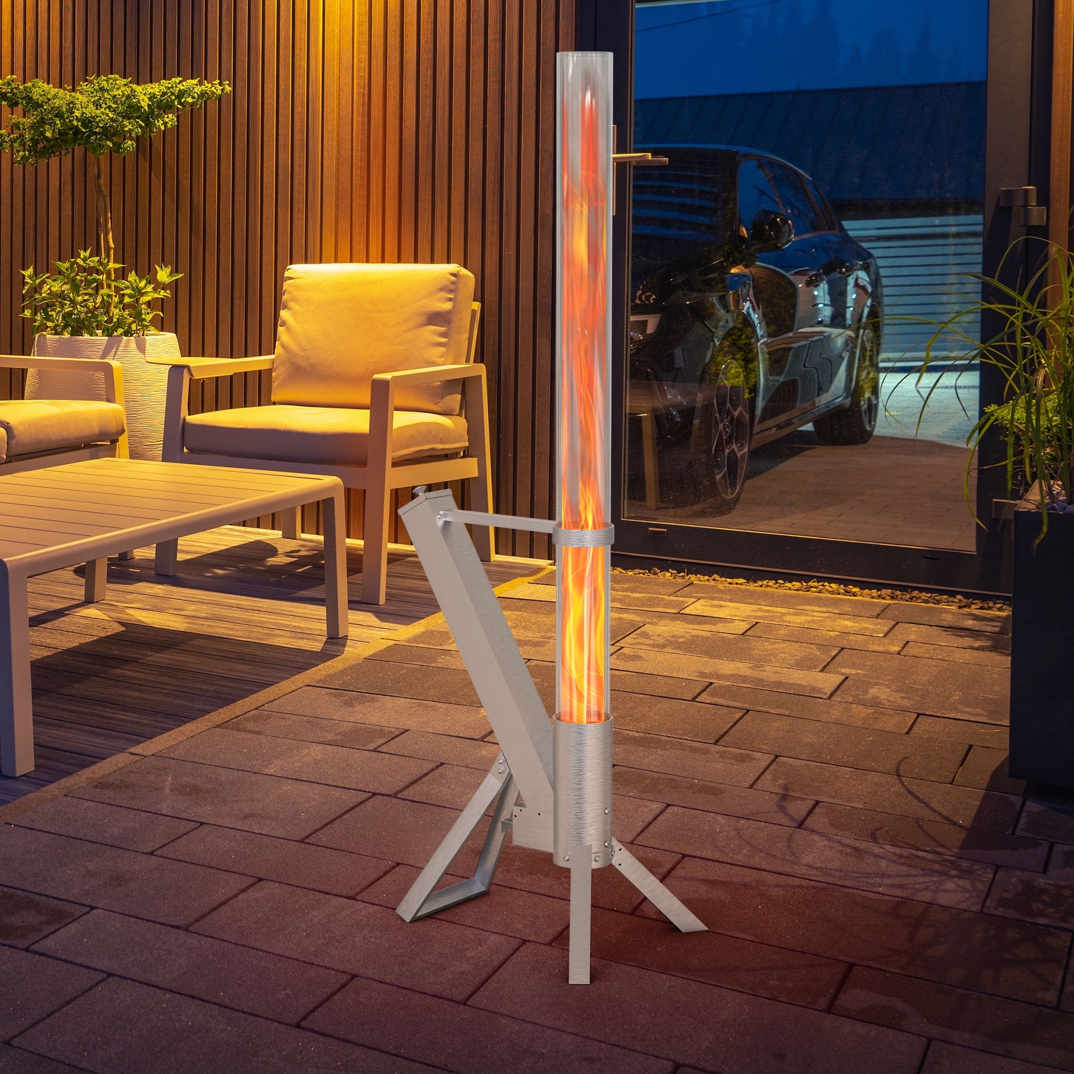 Enyopro Outdoor Smokeless Pellet Heater, Portable 430 Stainless Steel ...