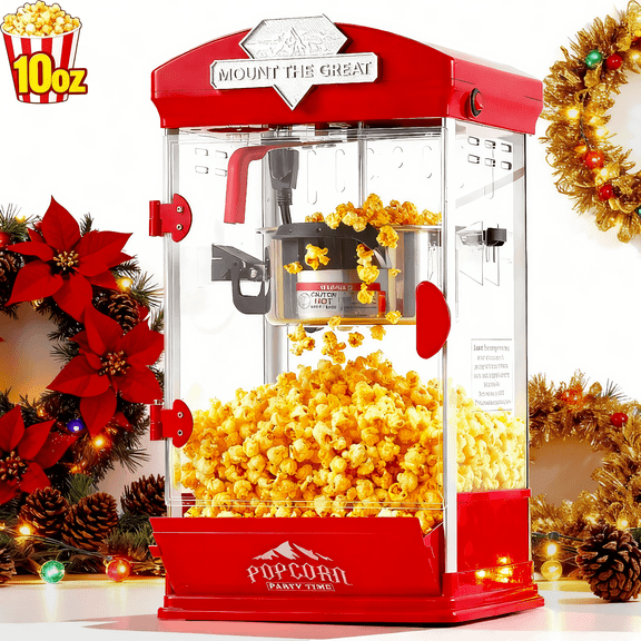 VEVOR 12 Oz Electric Popcorn Popper Machine, Countertop Popcorn Maker ...