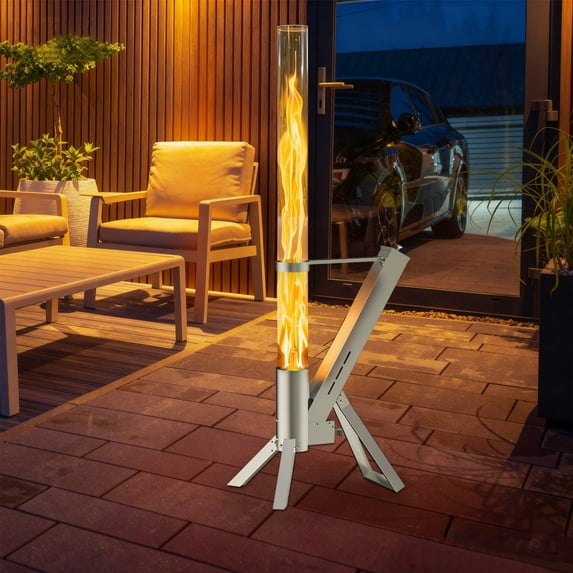 Enyopro Outdoor Patio Heater, Smokeless Patio Pellet Torch Heater ...