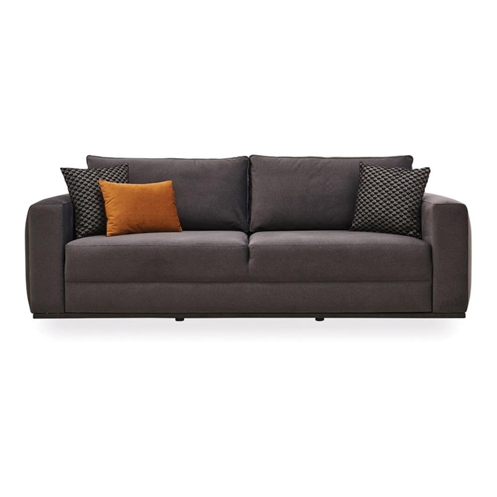 Enza Home Carino 3-Seater Fabric & Wood Sofa Bed in Dark Gray - Walmart.com