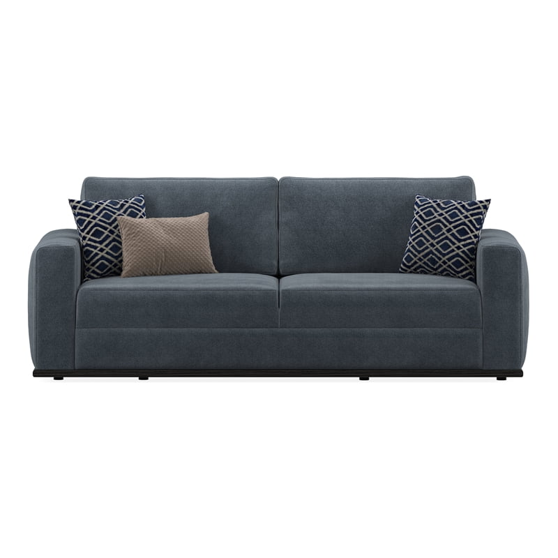 Enza Home Carino 3-Seater Fabric & Wood Sofa Bed in Navy Blue - Walmart.com