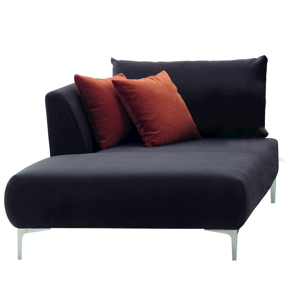 Enza Home Mayfair Fabric Left Hand Facing Chaise Module in Brown ...