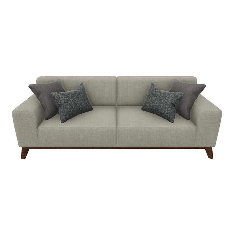 Enza Home Netha 2-Seater Comfort Wood & Fabric Sofa in Cream - Walmart.com